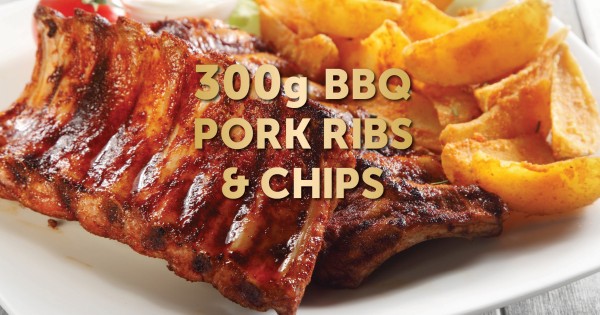 BBQ Pork Ribs and Chips Special
